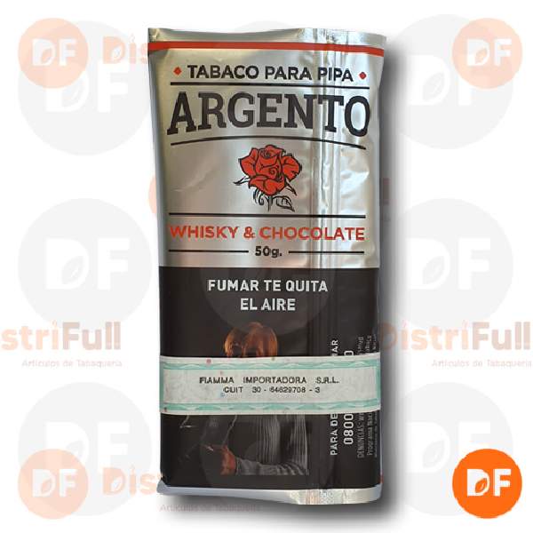 TABACO DE PIPA ARGENTO WHISKY Y CHOCOLATE x 50 gr., Distrifull